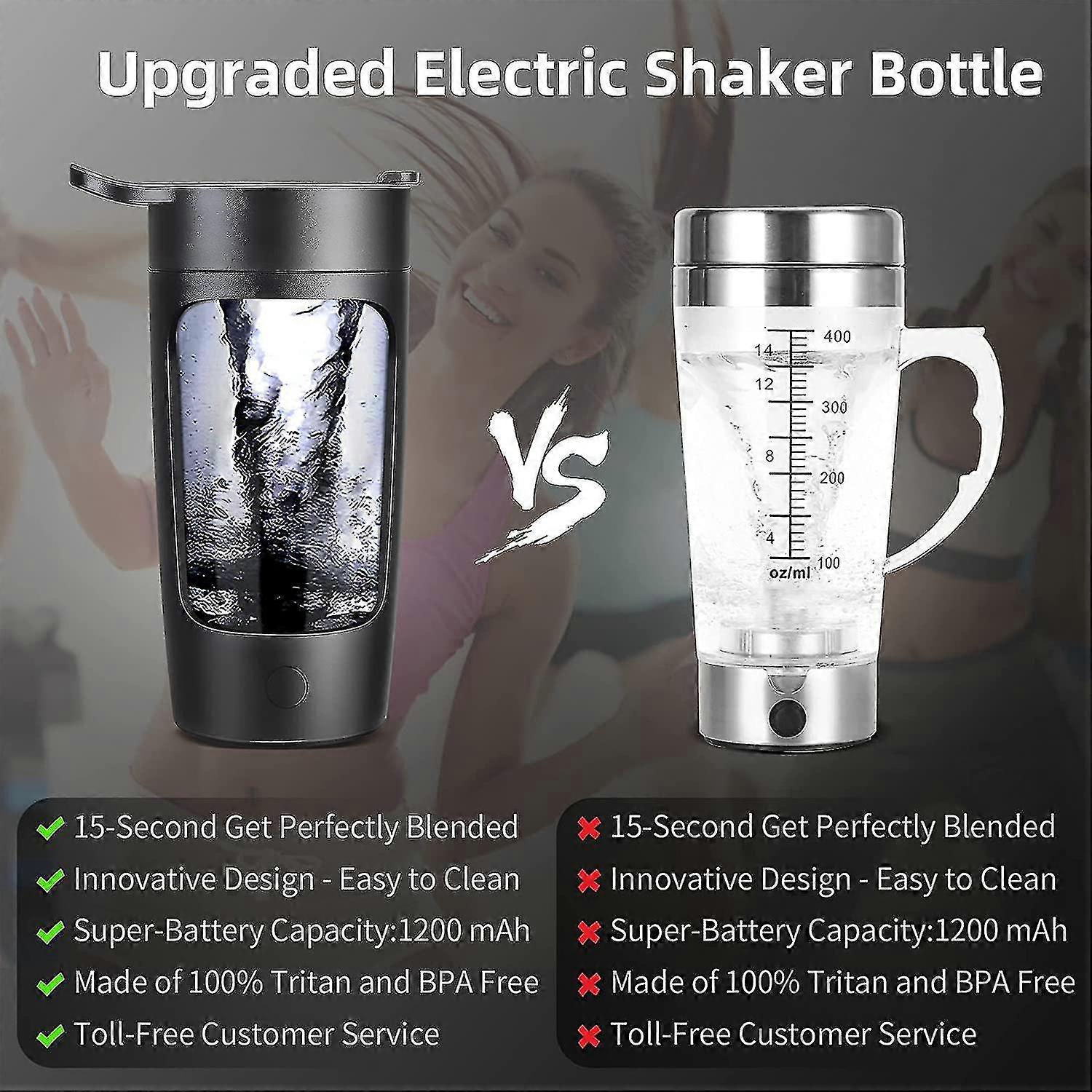 Electric Shaker Bottle, 22oz Shaker Bottles For Protein Mixes, Usb ...