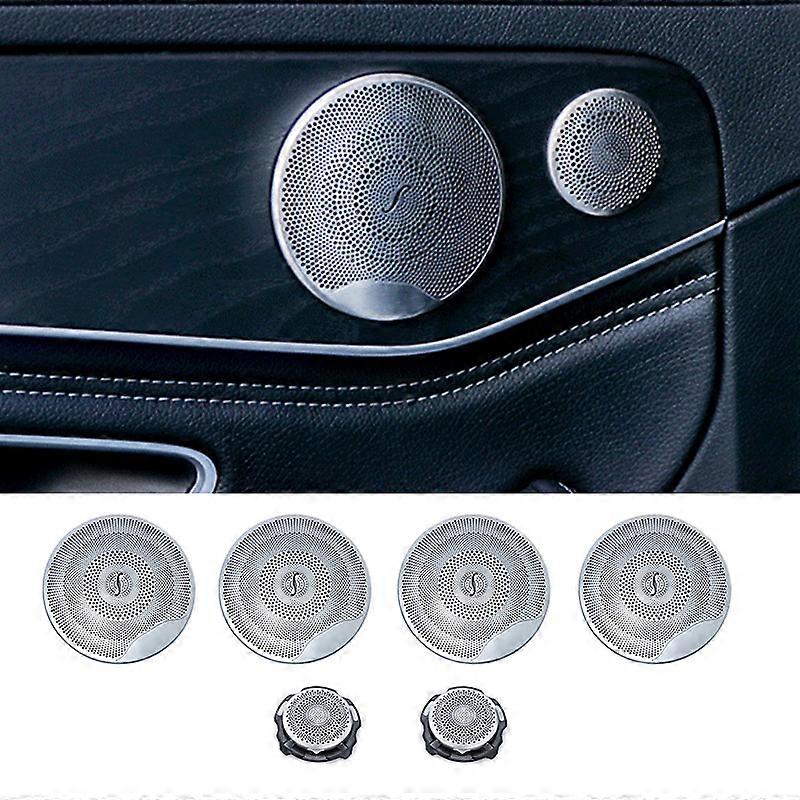 6 Car speaker Covers For Mercedes Benz GLC X253 W205 W213 E C AMG Class ...