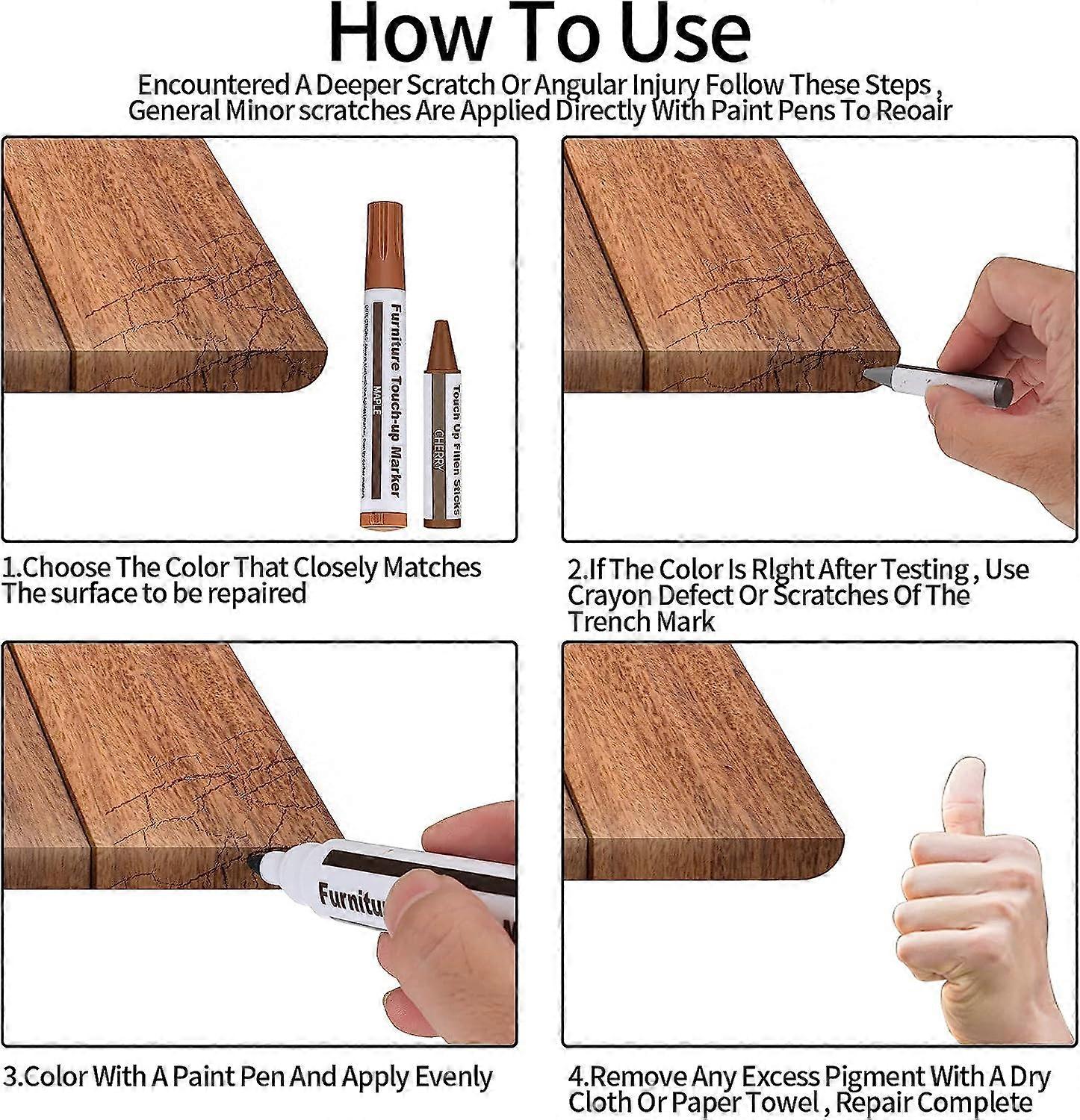 Wood Scratch Repair Kit,21 Pcs Wood Filler Laminate Floor Repair Kit ...