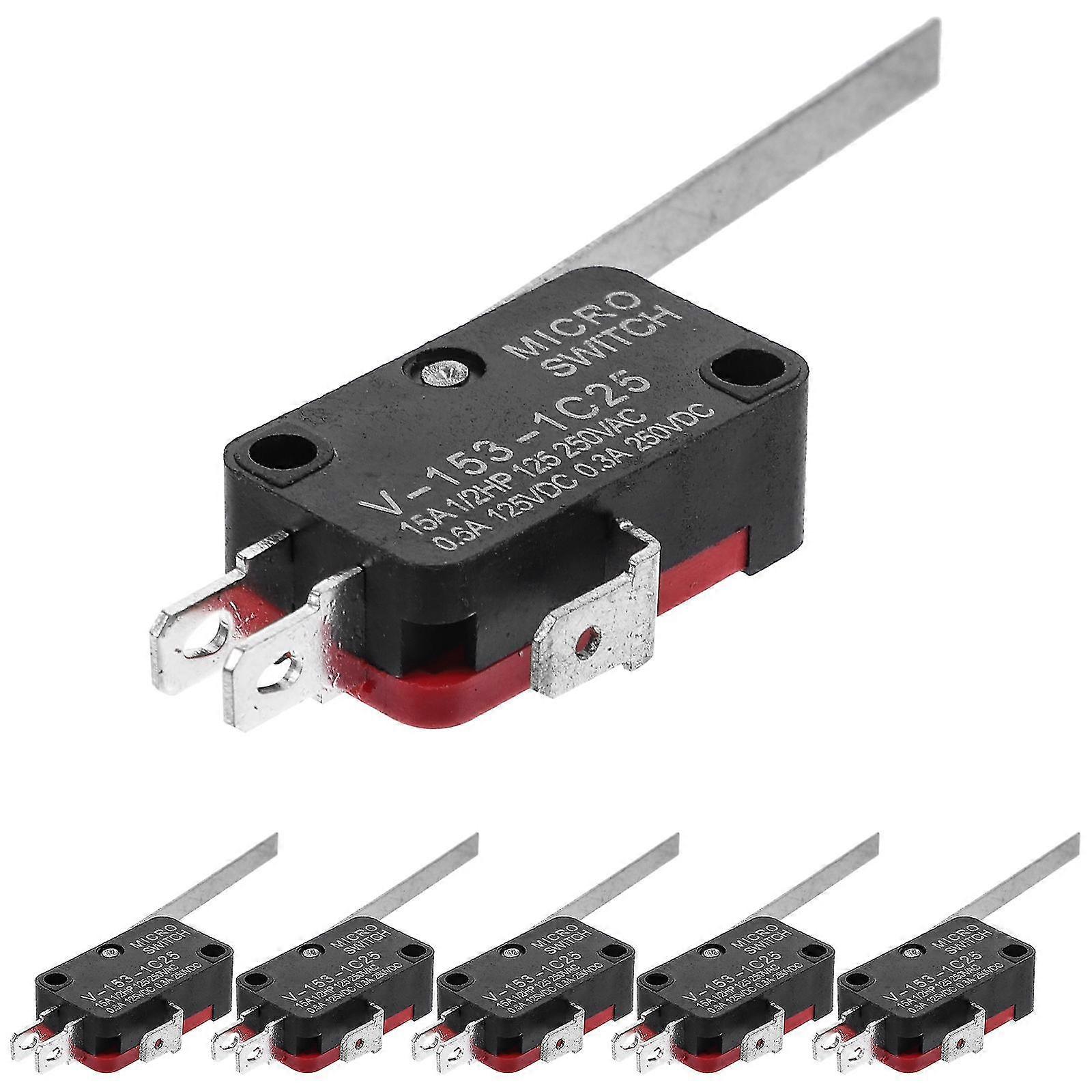 6 Pcs Limit Switches Waterproof Momentary Push Button Switch 2 Long ...