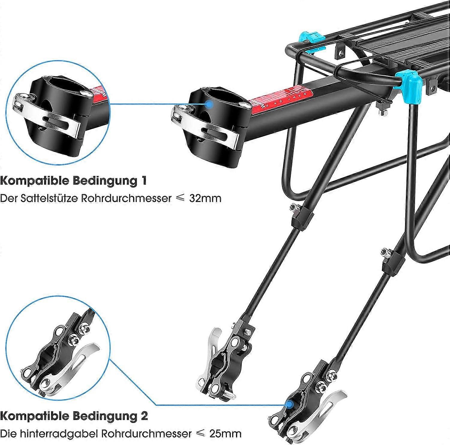 Bagagerek voor 24-29 inch fiets verstelbare aluminiumlegering ...