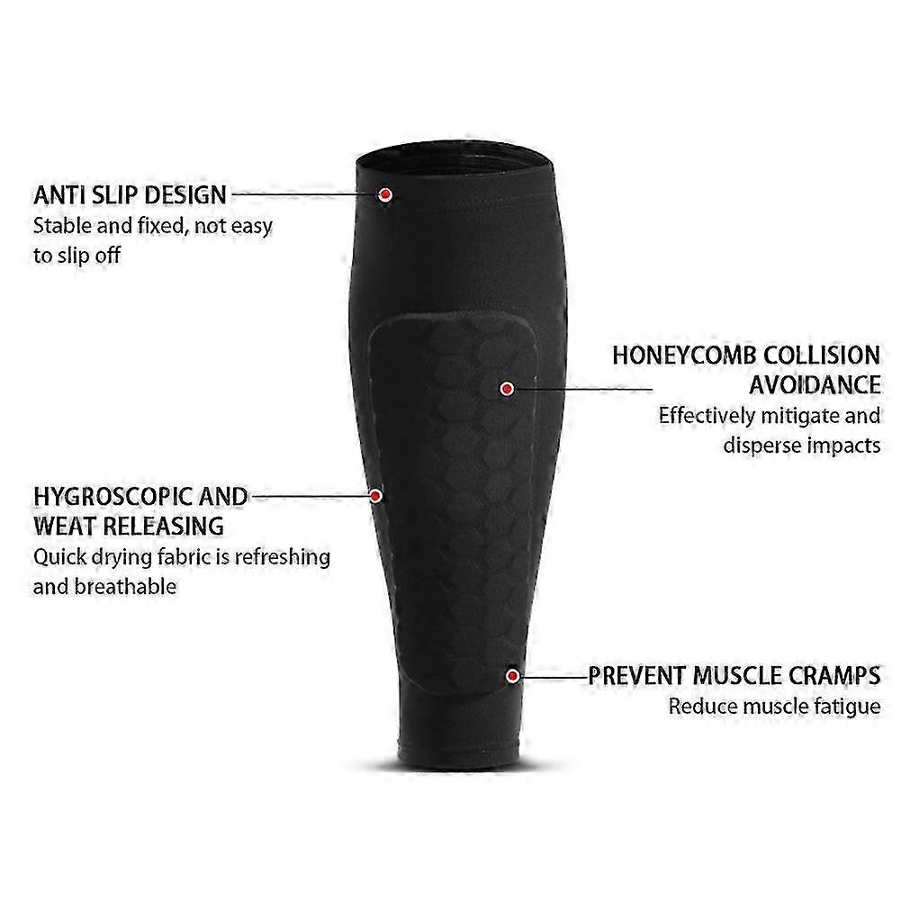 Ski Shin Guards Adults Calf Compression Sleeve Pad Pro Sports Training ...