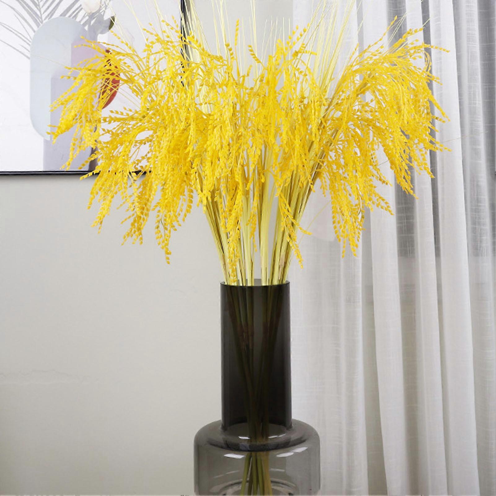 Artificial Simulation Wheat Stalks Fake Flowers Golden Sunshine Color ...