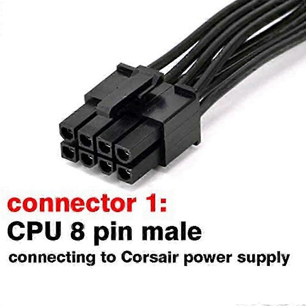 CPU 8 Pin Male to CPU 8 Pin (4+4) Male EPS-12V Motherboard Power ...