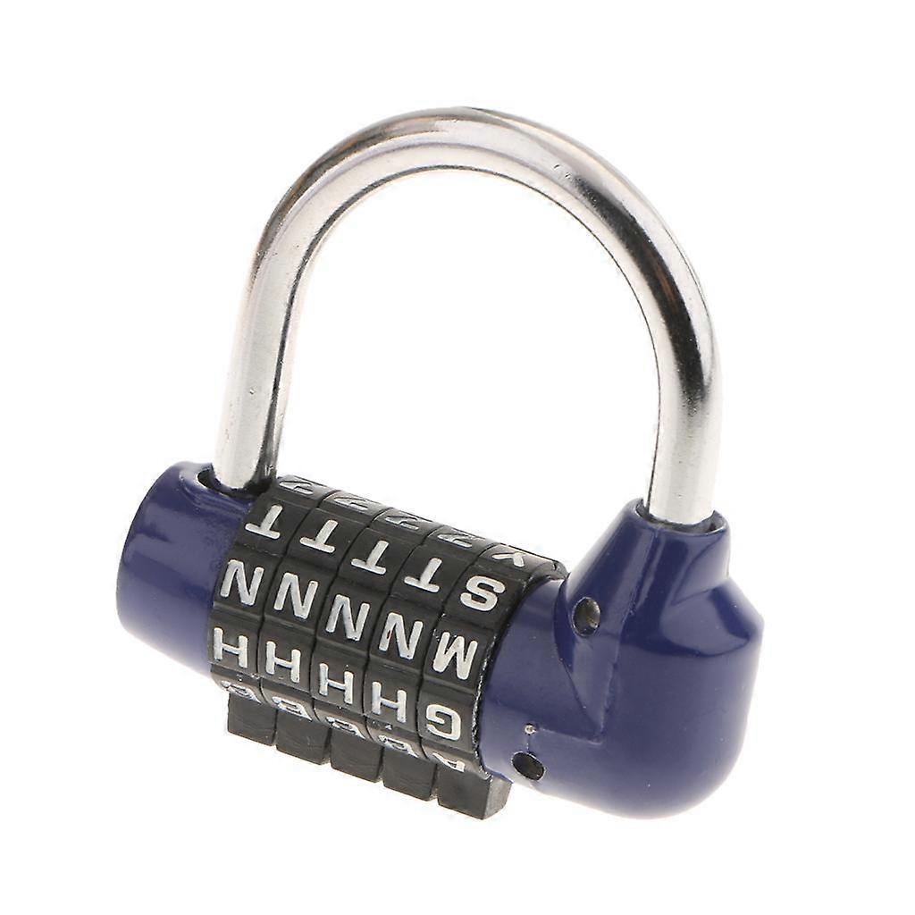 Small Combination Code Padlock Lock Travel Bag 5 Letters Wheel Design ...