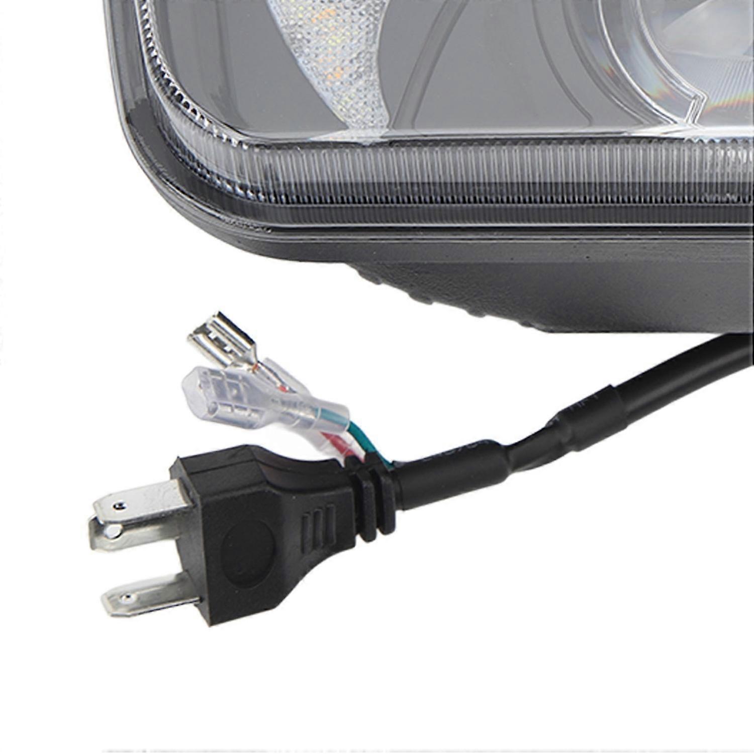 Car Square Headlight LED DRL Headlamp Turn Signal Water Resistant High ...