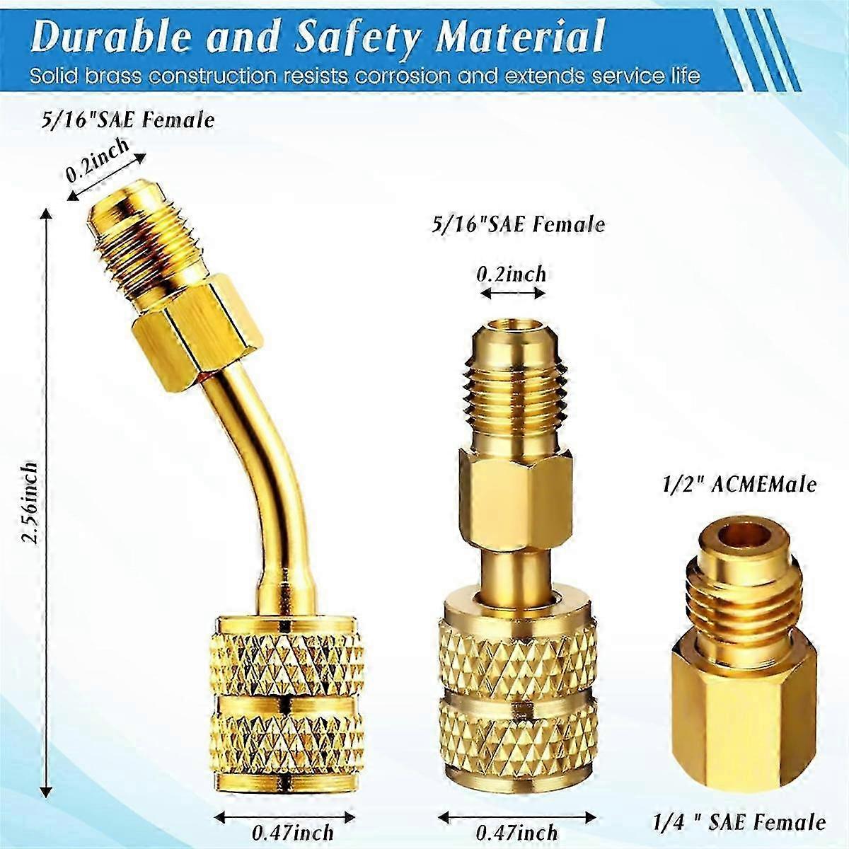 AC R134A Adapter Quick Coupler Kit, R134a Tank Tap Valve R134a to R22 ...