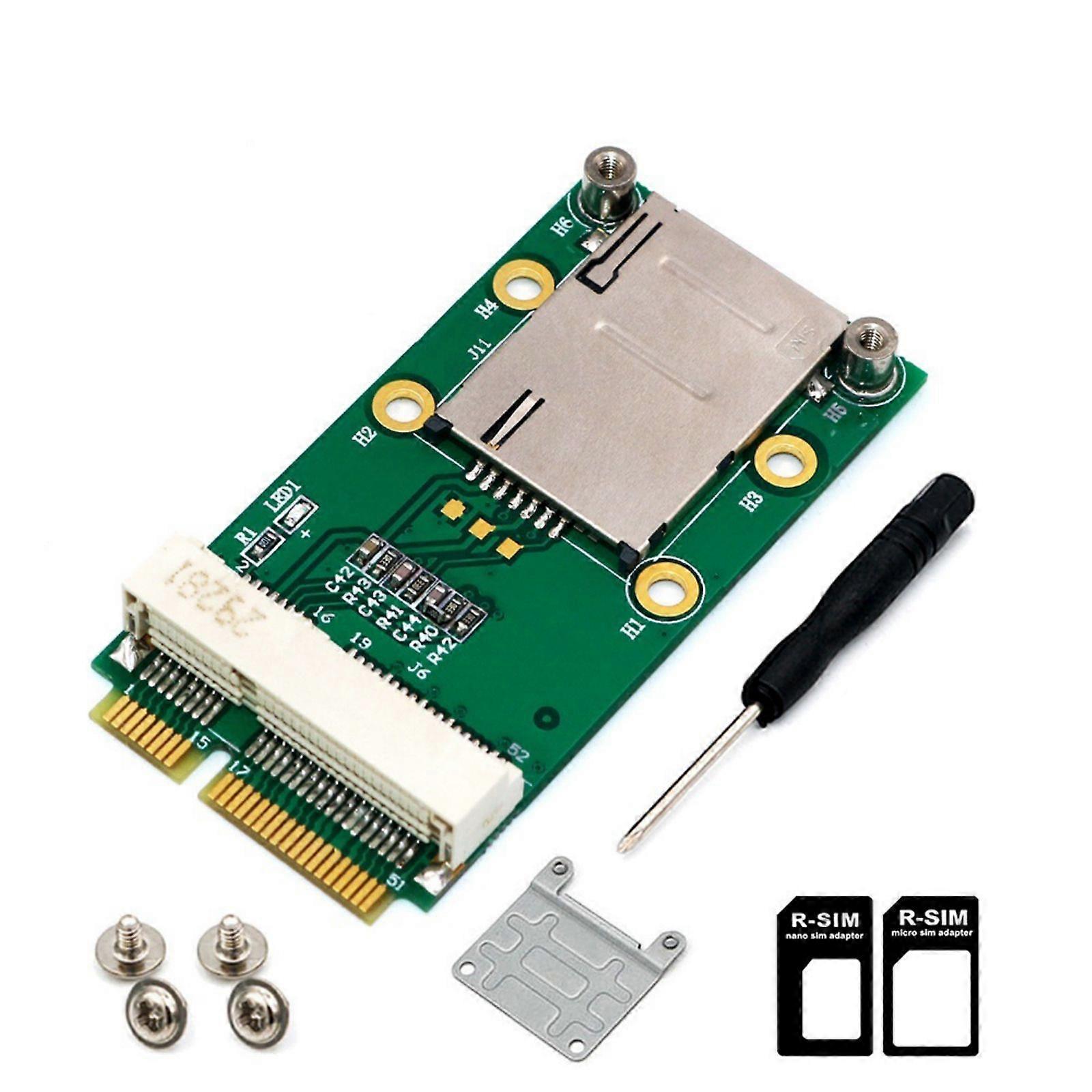 Mini PCIE to Mini PCIE Adapter with Card Slot for 3G/4G Networking ...