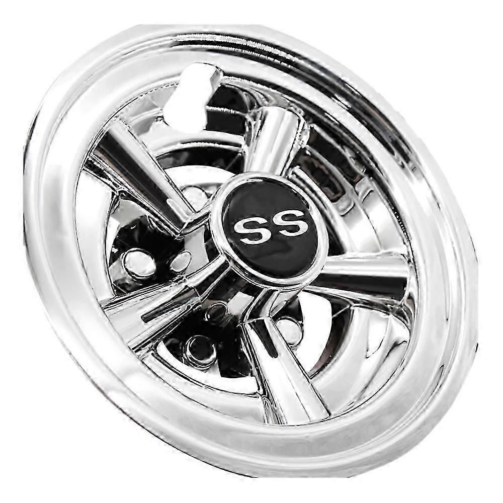 1Pcs High Gloss Chromed 8" SS Golf Cart Wheel Covers, 5 Spoke Design ...
