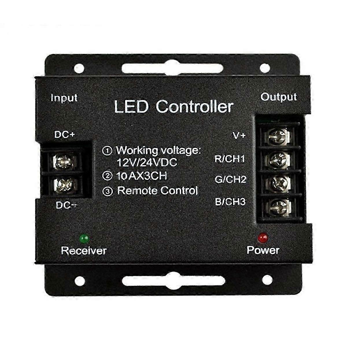 Led RF Remote Control RGB Controller for RGB Strip,10A/Channel,DC12V ...