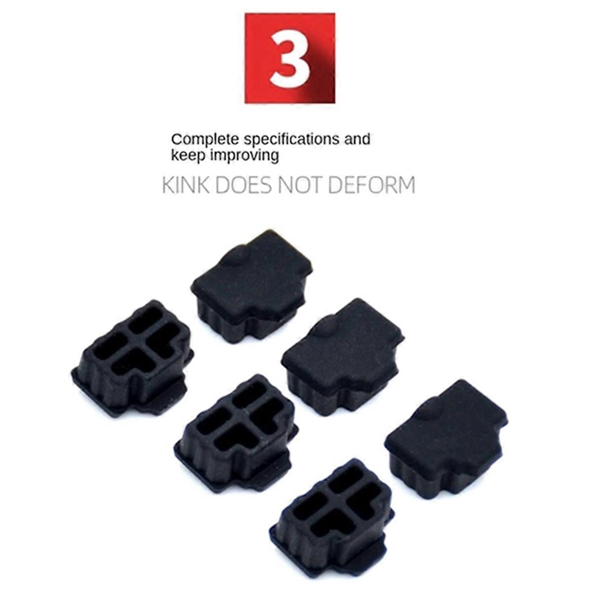 100pcs RJ45 Anti Dust Cover Caps Ethernet Hub Port Protector Plugs for ...