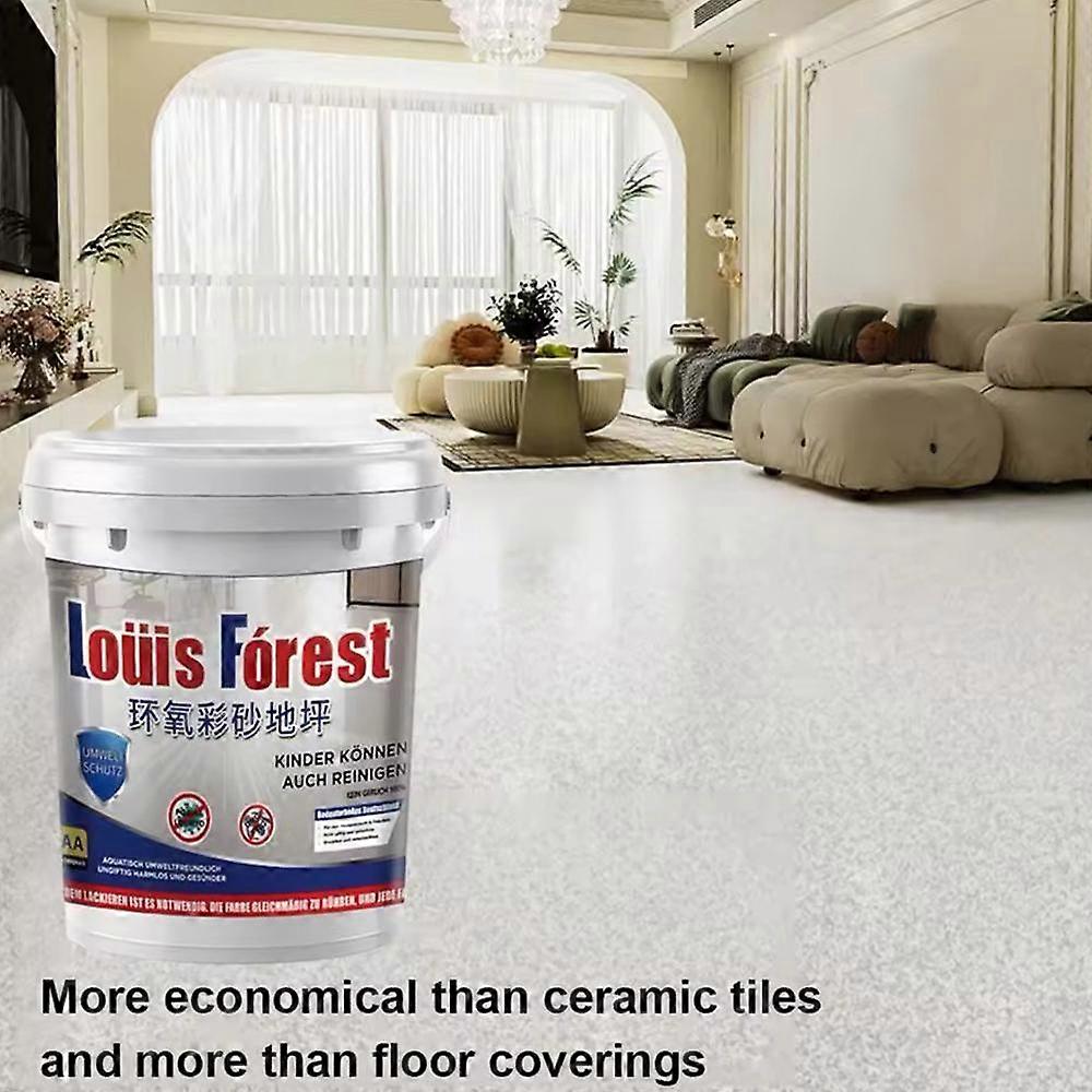 High-Gloss Marble Effect Self-leveling Floor Coating Garage Waterproof ...