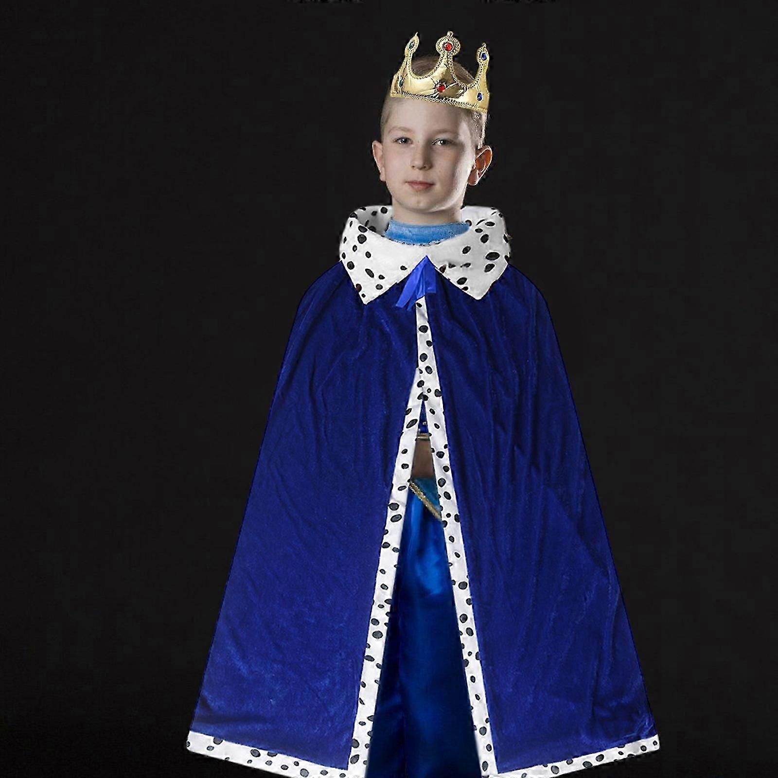 King Robe Costume Set King Cloak Crown Set King Capes Halloween Cosplay ...