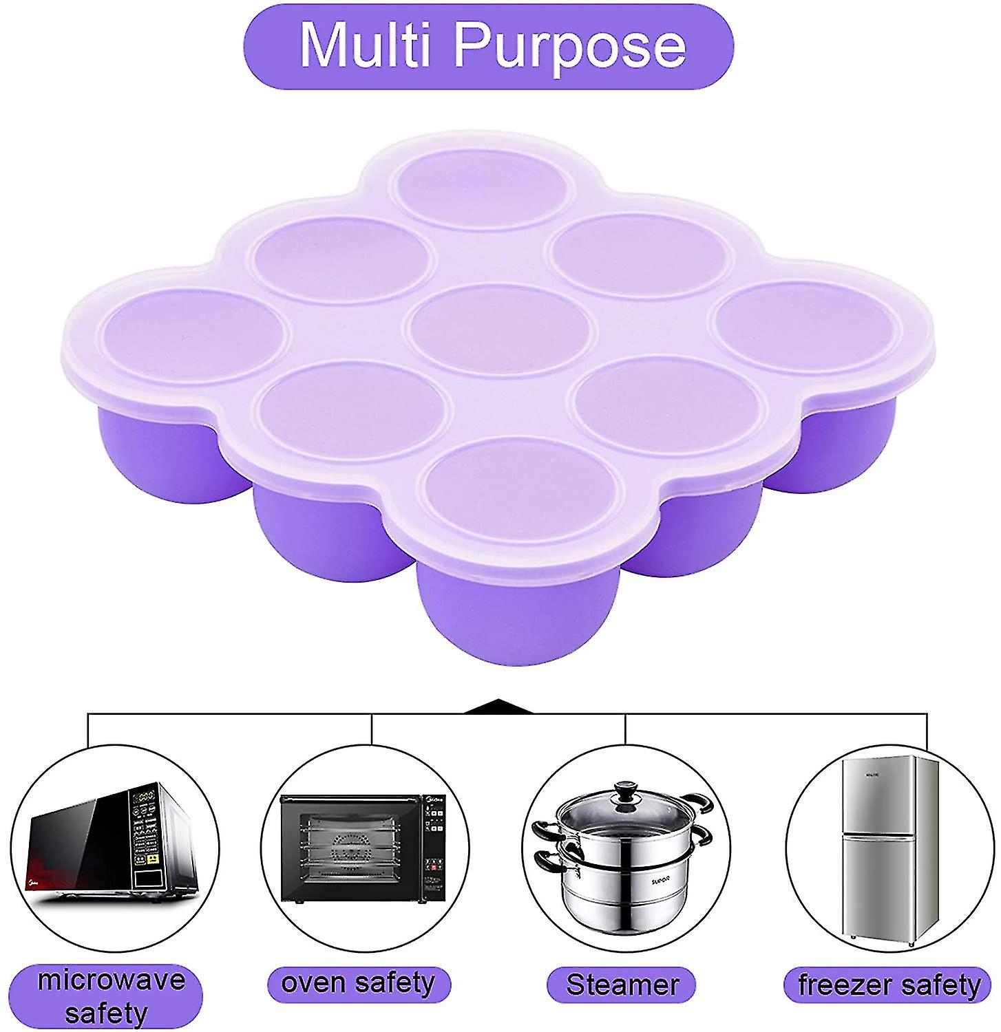 Baby Food Frozen Storage Box, Baby Silicone Container With Airtight Lid ...