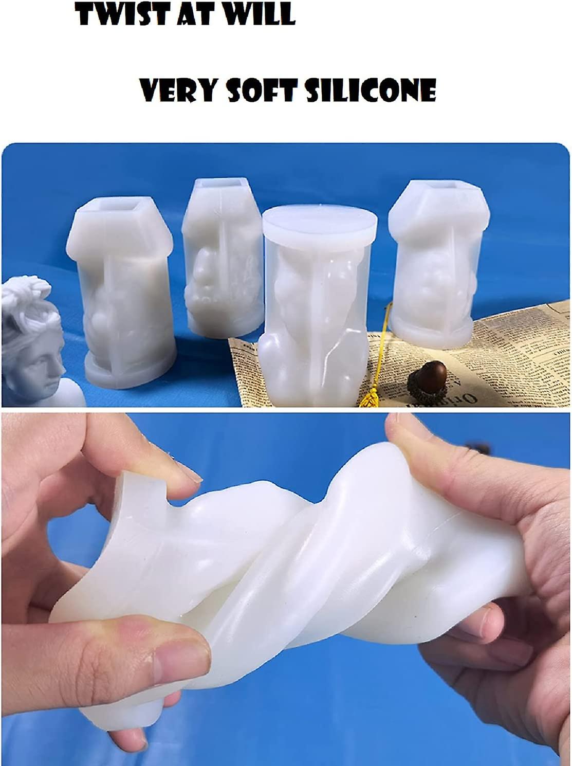 Silicone Candle Mold, 3d Bust Statue Mold, Body Torso Candle Mold For ...