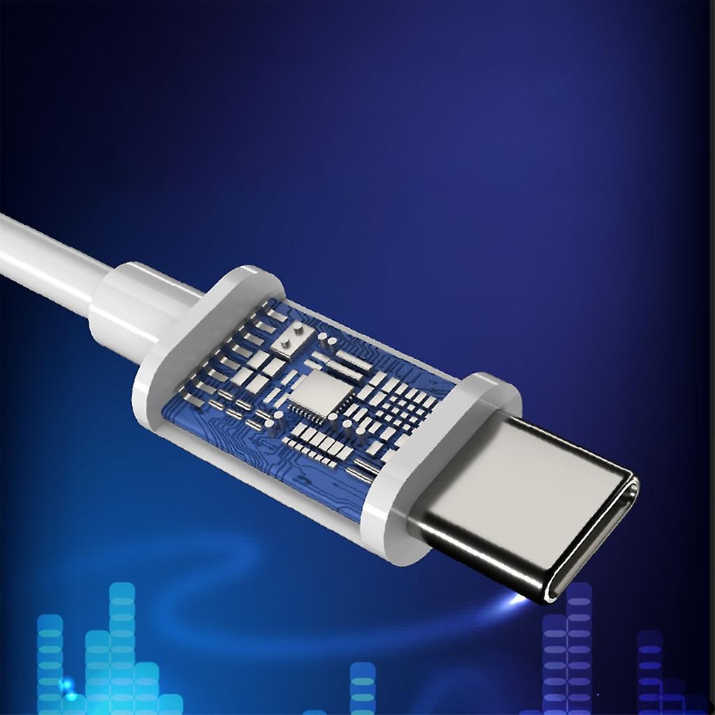 2-in-1 Type-C Car Audio Cable Wire 1 Split 2 Type C to USB A 3.5mm AUX ...