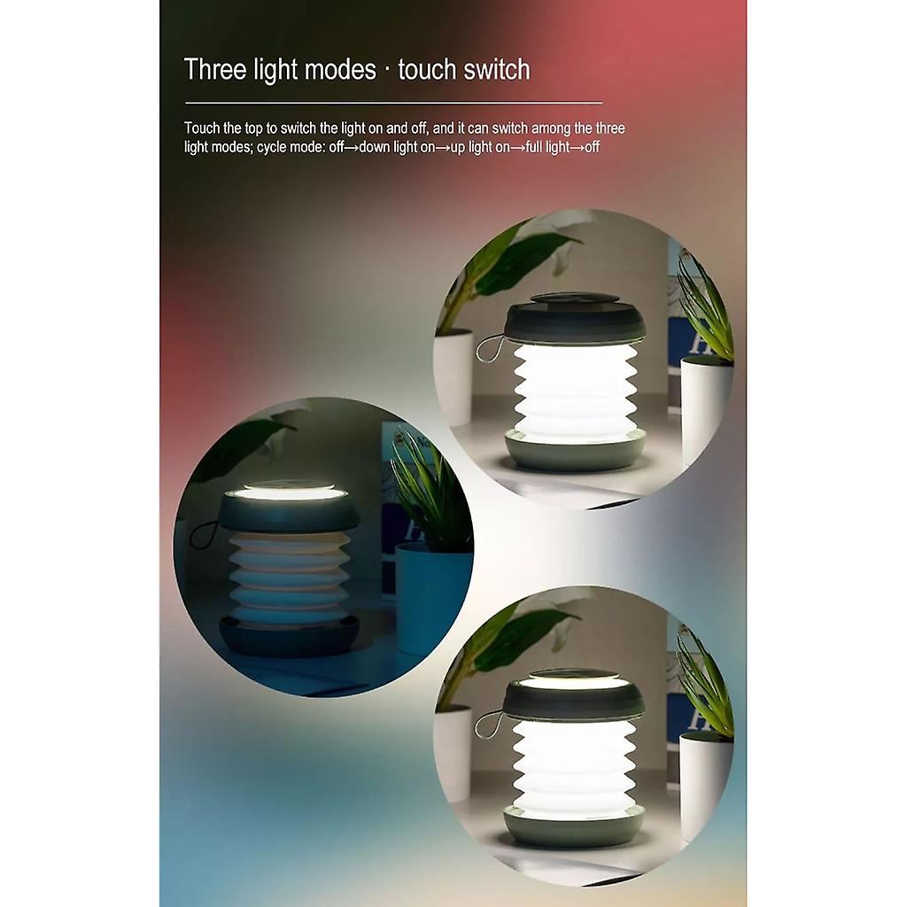 Desk Reading Night Light Desktop Foldable Led Light Usb Rechargeable ...