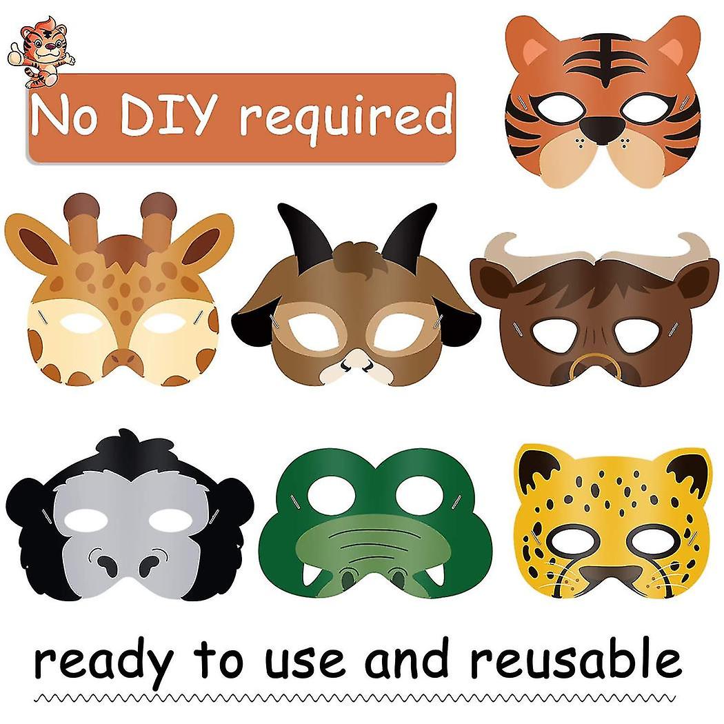 Animal Masks Party Supplies Animal Masks For Kids Jungle Safari Theme ...