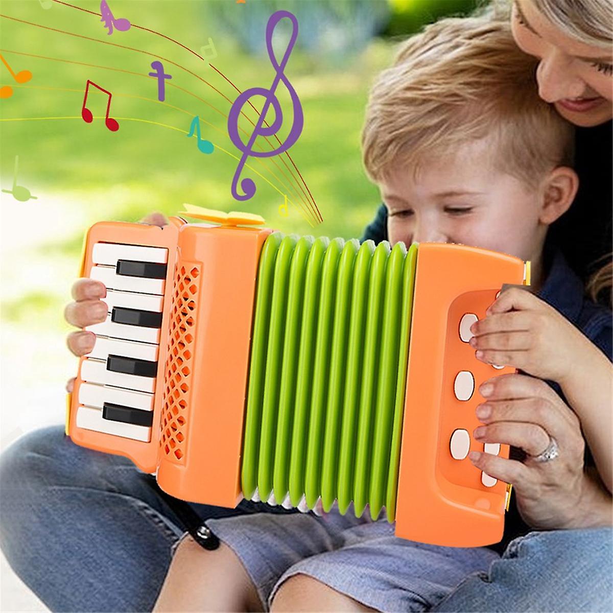 Accordion Toy 10 Keys 8 Bass Accordions for Kids Musical Instrument ...