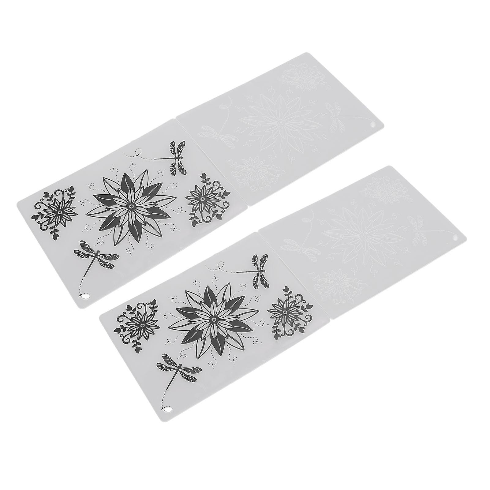 2Pcs Embossing Template Practical Cute Patterns Relief Design DIY Craft ...