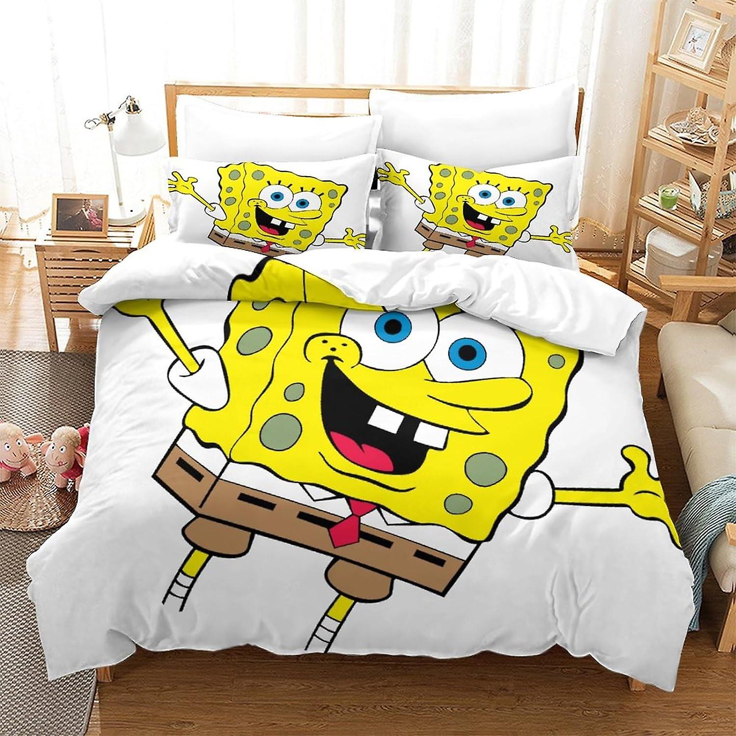 HOUKIG Spongebob Comforter Covers for Boys Girls Duvet Cover 3D Printed ...