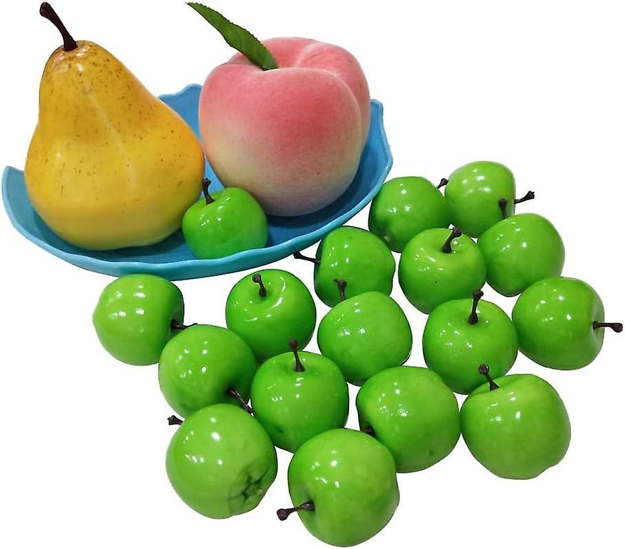 20 Pcs Artificial Simulation 1.3 Inch Mini Green Apple Fake Fruit | Fruugo UK