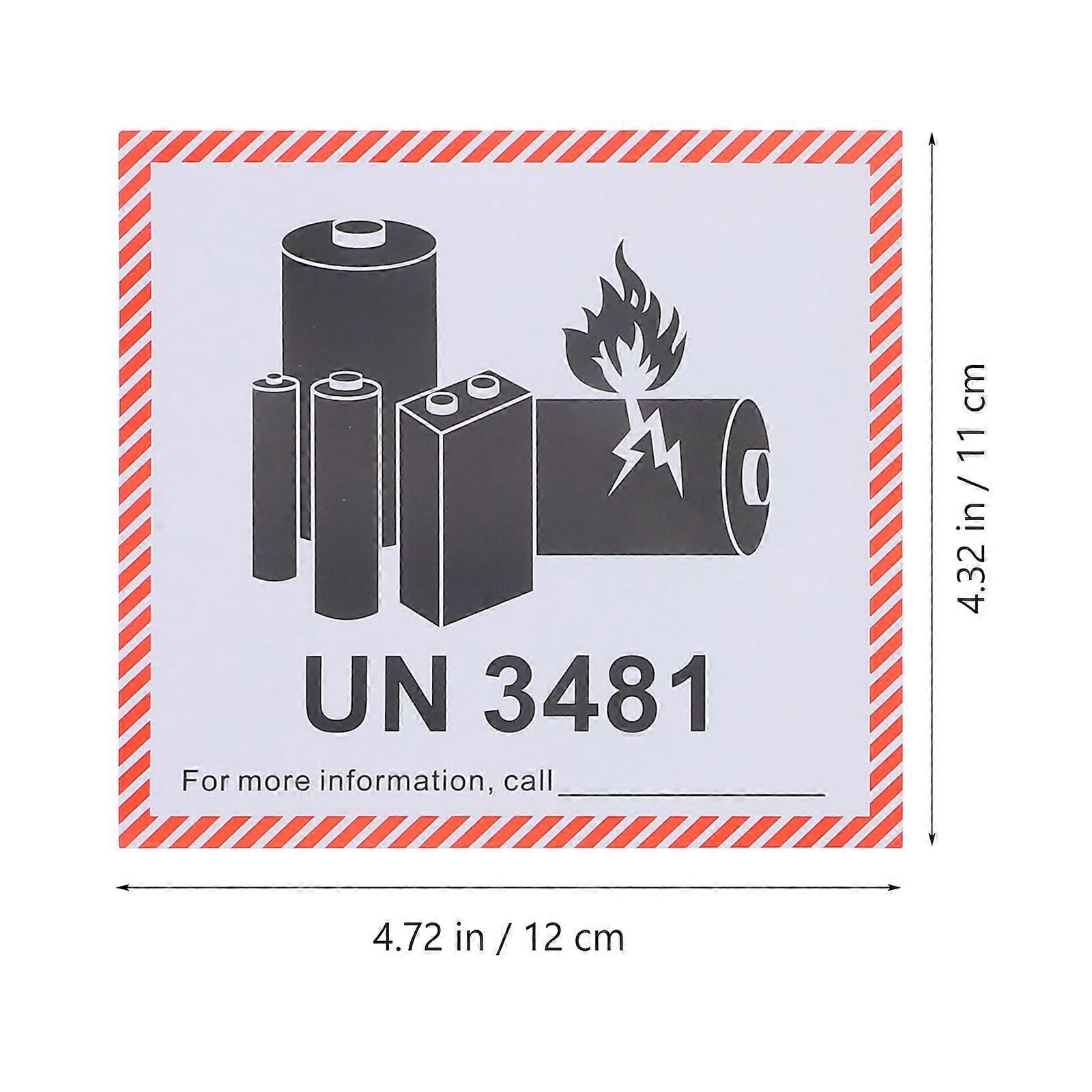 100 sheets Lithium Battery Labels Adhesive Stickers Transport Caution ...