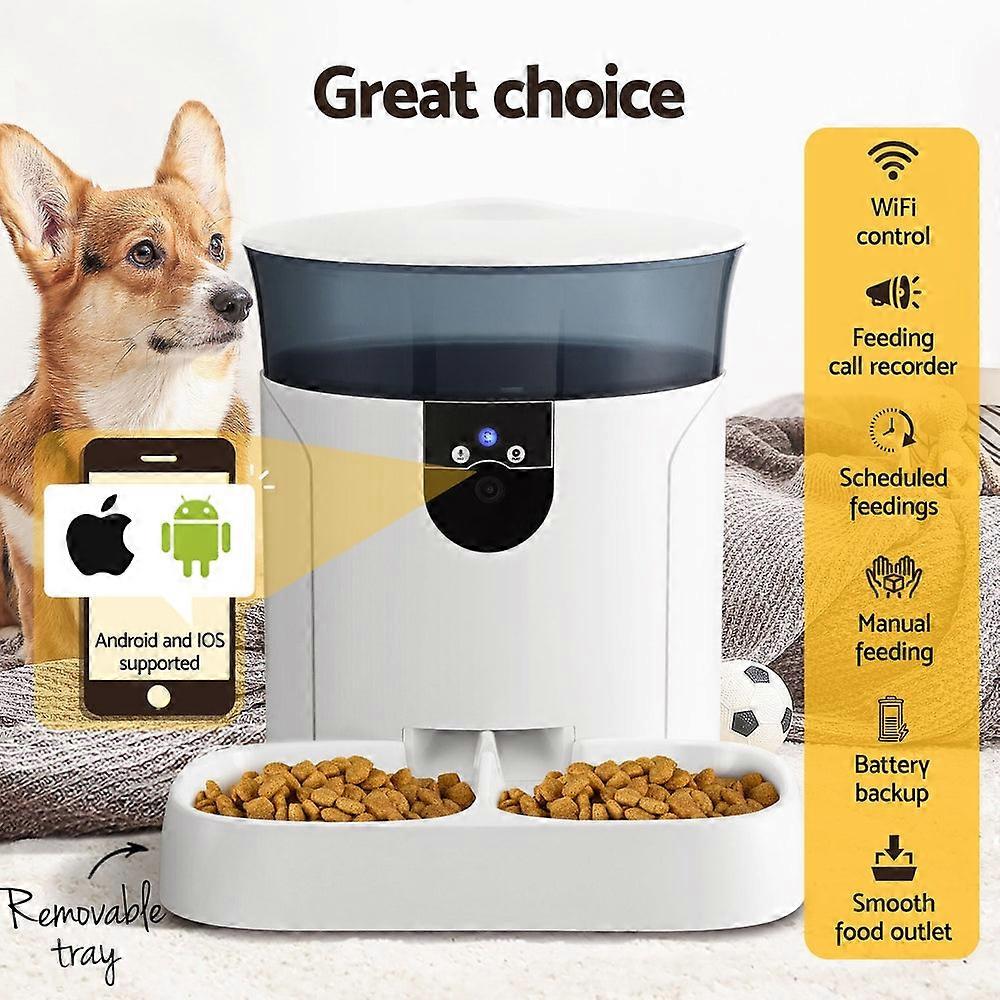 Dog Automatic Feeders I.Pet Automatic Feeder Dog Cat Camera Wifi Smart ...