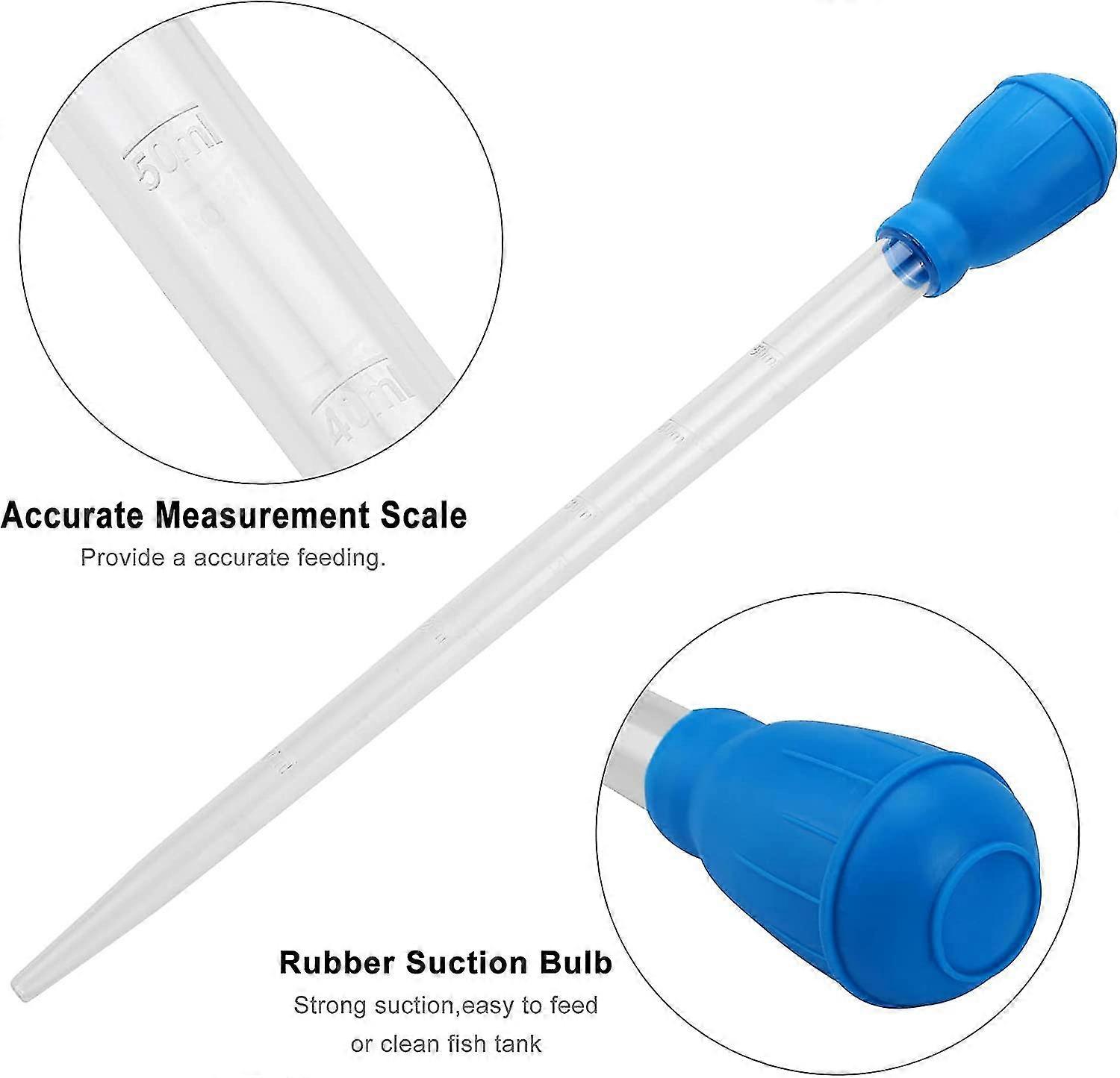 50 Ml Coral Feeder Long Syringe, Aquarium Long Syringe Dropper Pipette ...