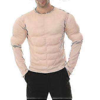 Adult Men Body Builder Costume Muscle Shirt Costume Outfit Halloween ...
