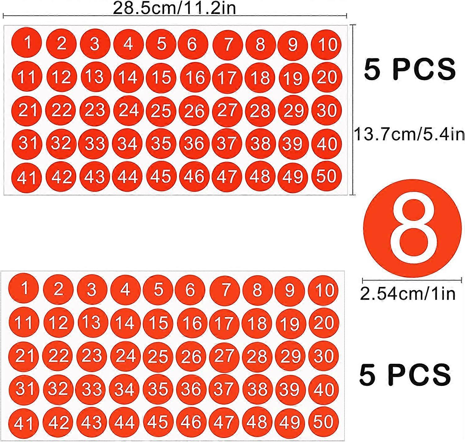 10 Sheets of Number Stickers 5 Packs 1-100 Vinyl Number Stickers Waterproof Labels Sort | Fruugo UK