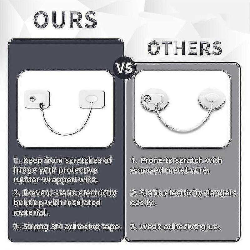 Refrigerator Lock, Fridge Lock With Silicone Wire Protection Fridge ...