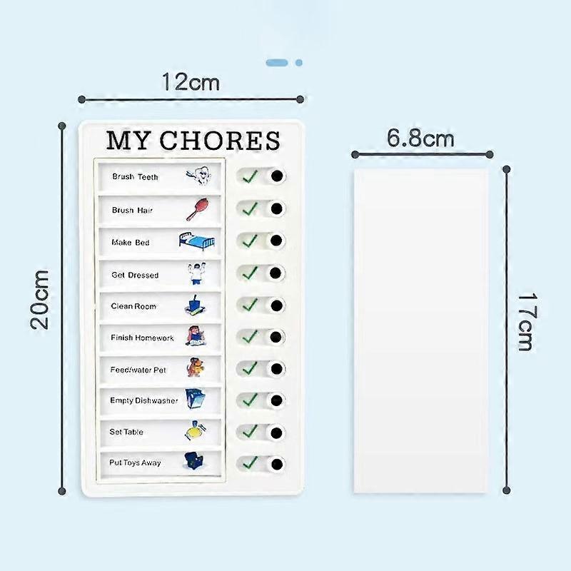 Daily Task Planning Board Students Self-discipline Punch Card Device Detachable Chores Checklist ...