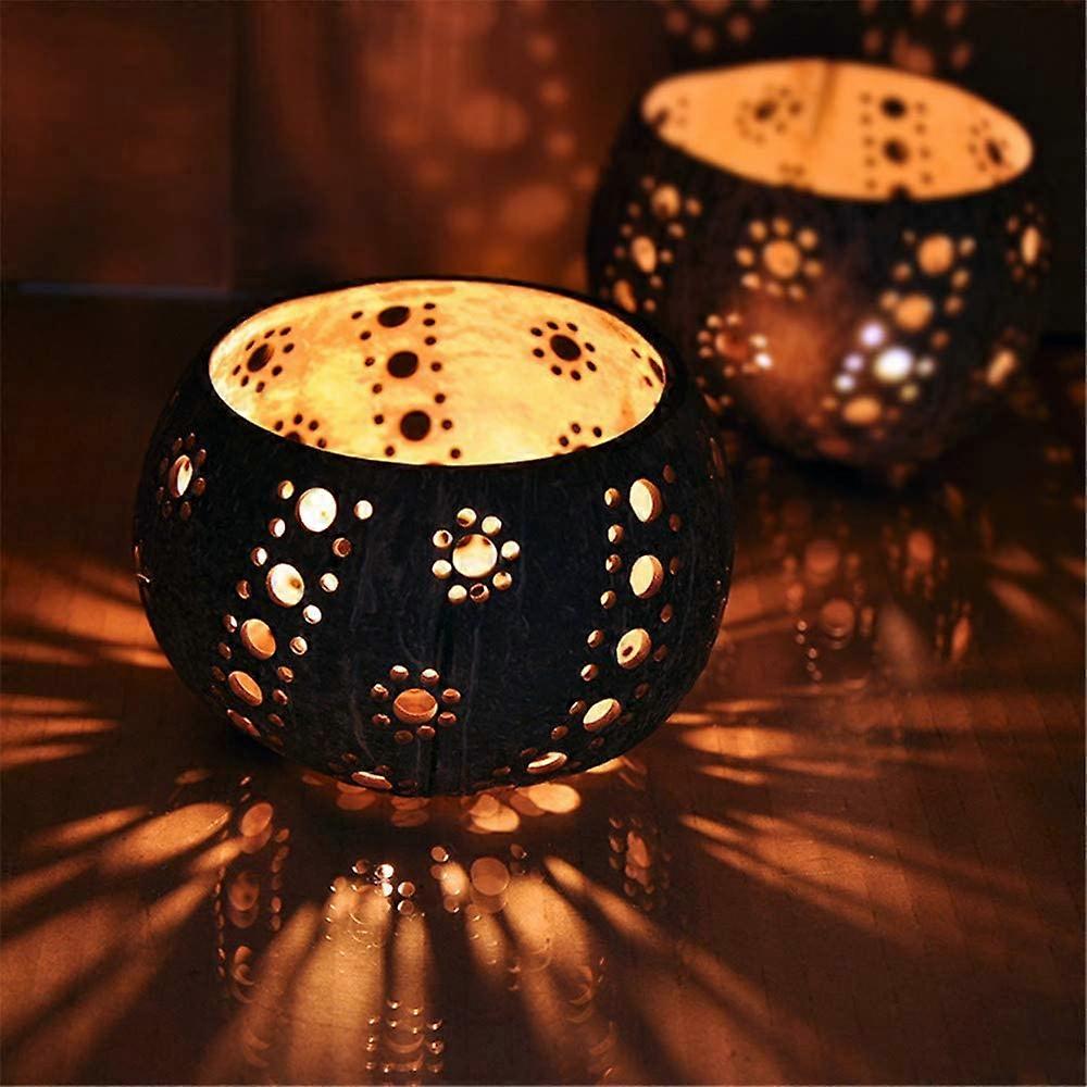 Candle Coconut Shell Bowl,Candle Holders,Handmade Coconut Shell Candle ...