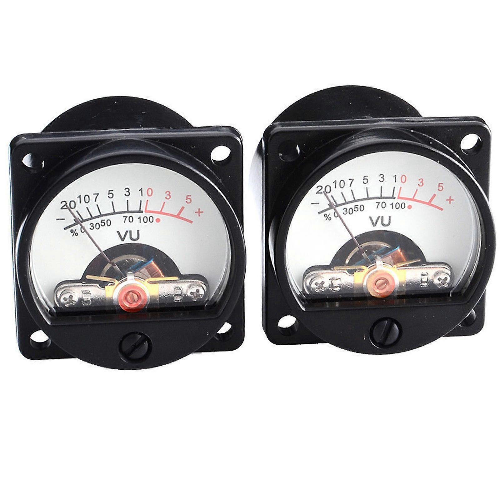 2pcs Analog VU Meter Panel Kit Backlit Decibel/Level Tester with VU ...