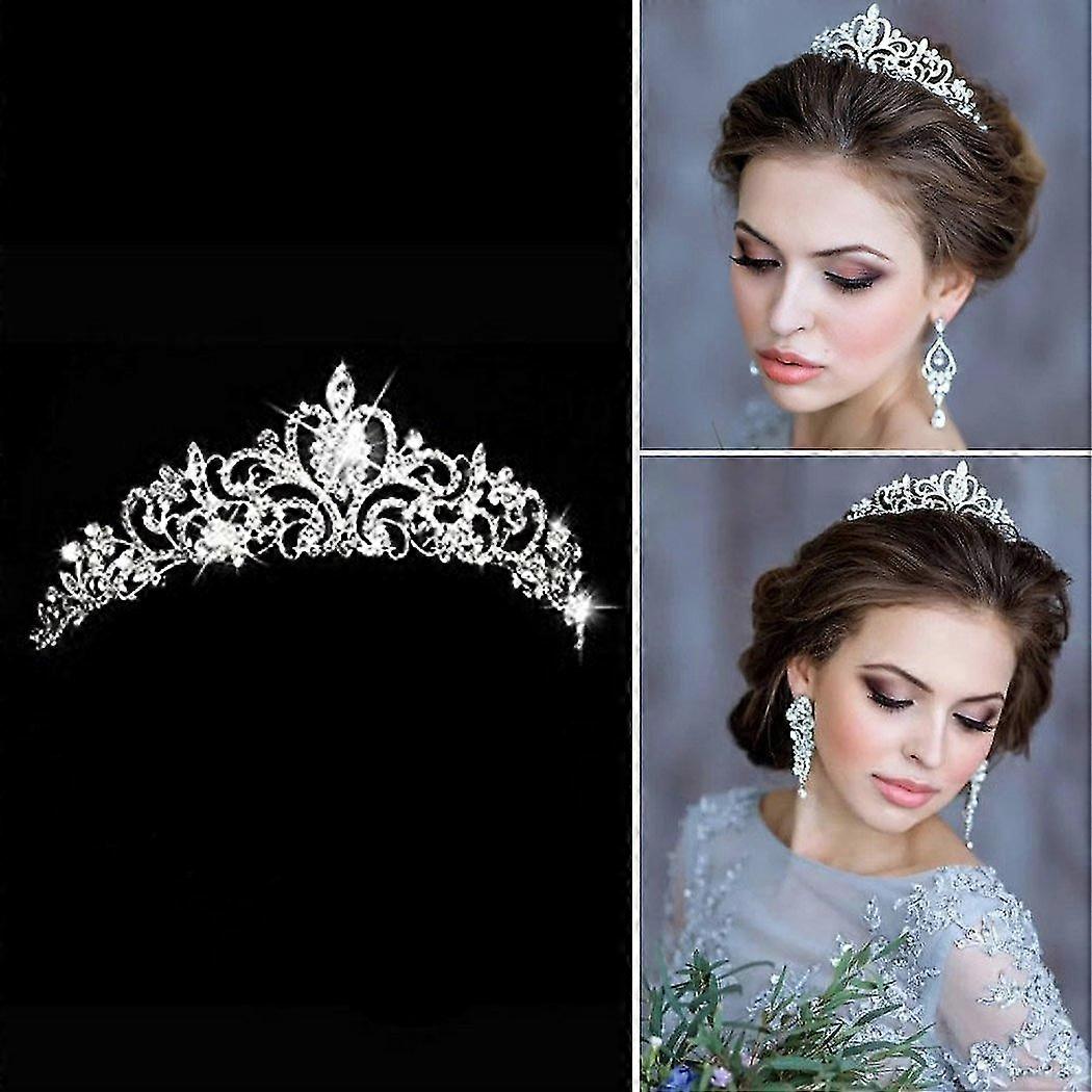 Crystal Tiara Crown For Wedding Bridal Proms Pageants Princess Parties ...