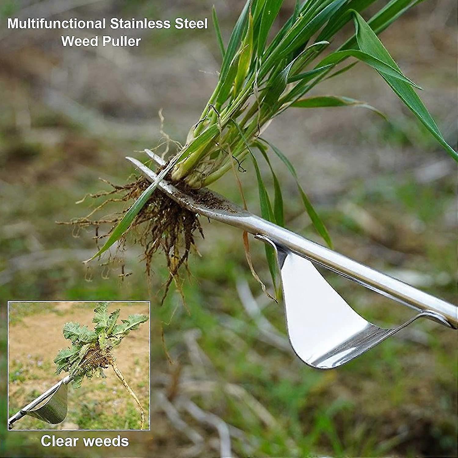 Hand Weeder Long Handle Garden Weeding Tool Stainless Steel Weeding ...