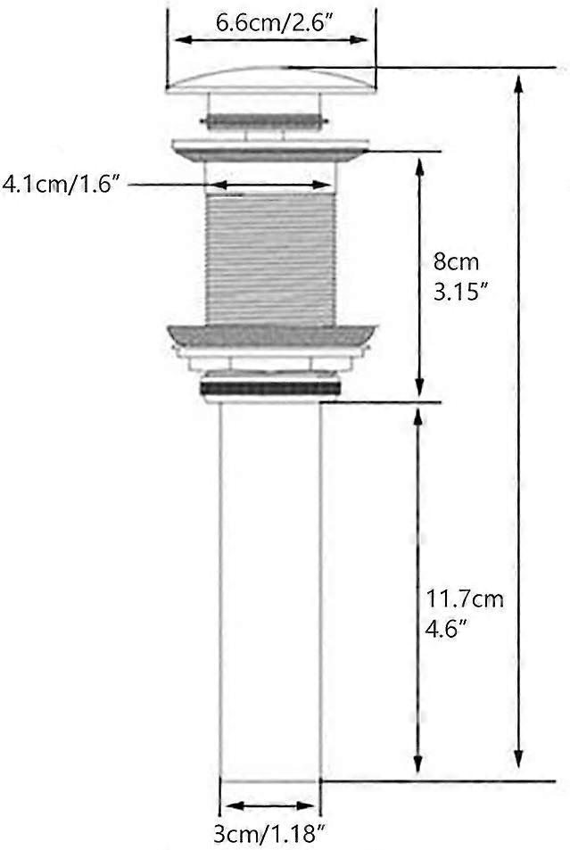 One-slot Basin Sink Faucet Push Pop-Up Click Clack Maker Stopper ...