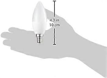 Set of 6 Small Flame-Shaped LED Bulbs Edison Screw Base E14 5W (40W ...