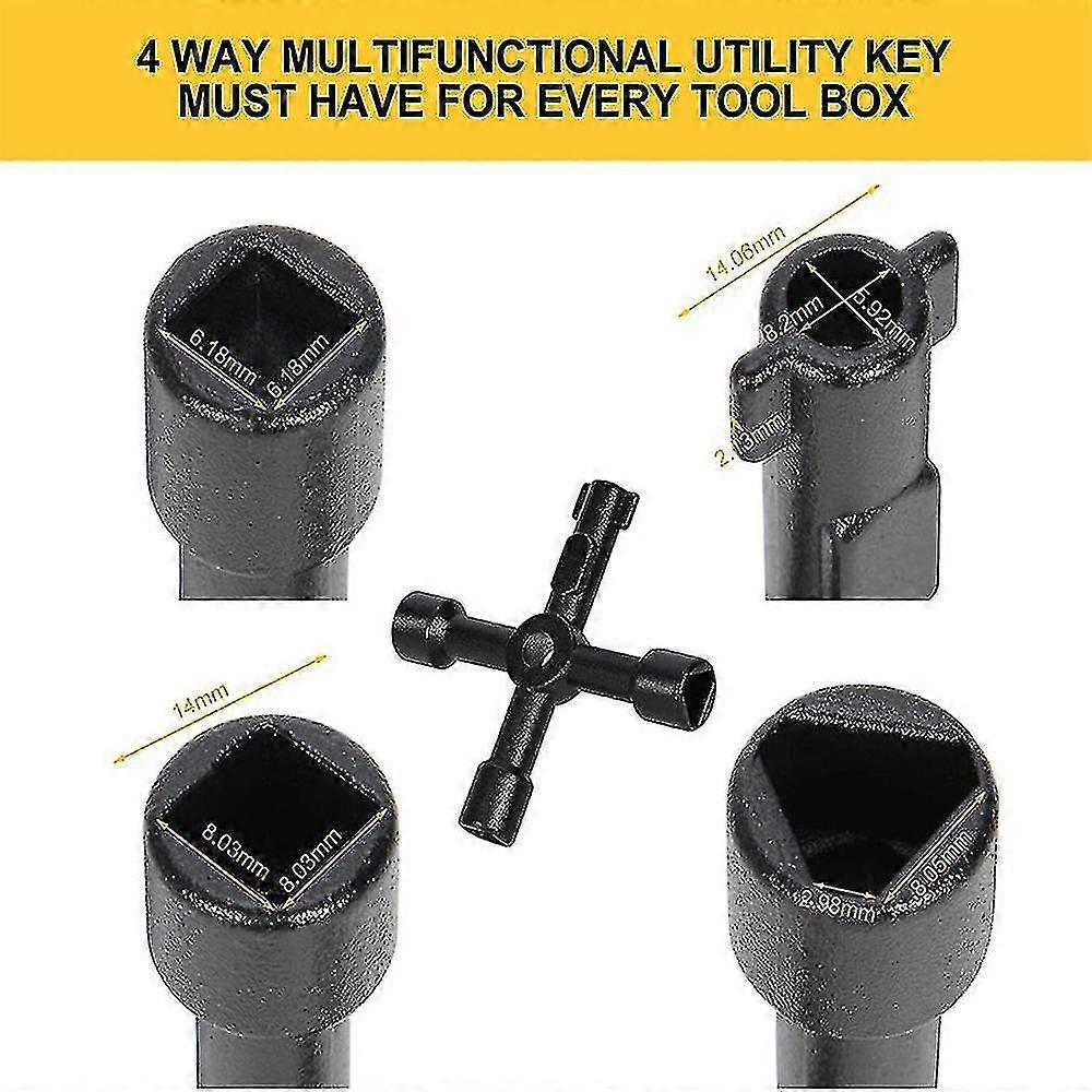 Water Meter Key 16 Inch Steel T Handle With 4 Way Chuck Key Drill Press ...