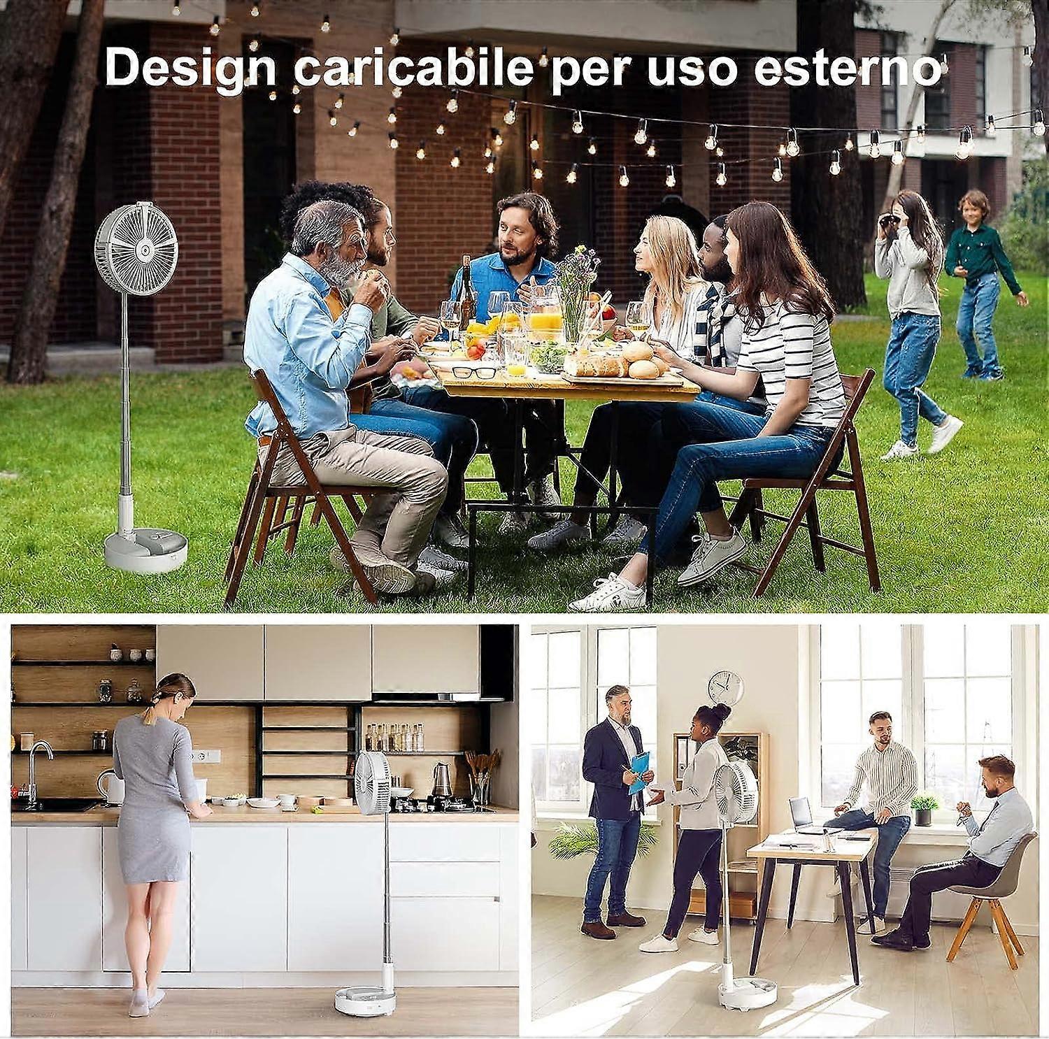 Portable Quiet Fan with Remote Control - Foldable Table Fan Height ...