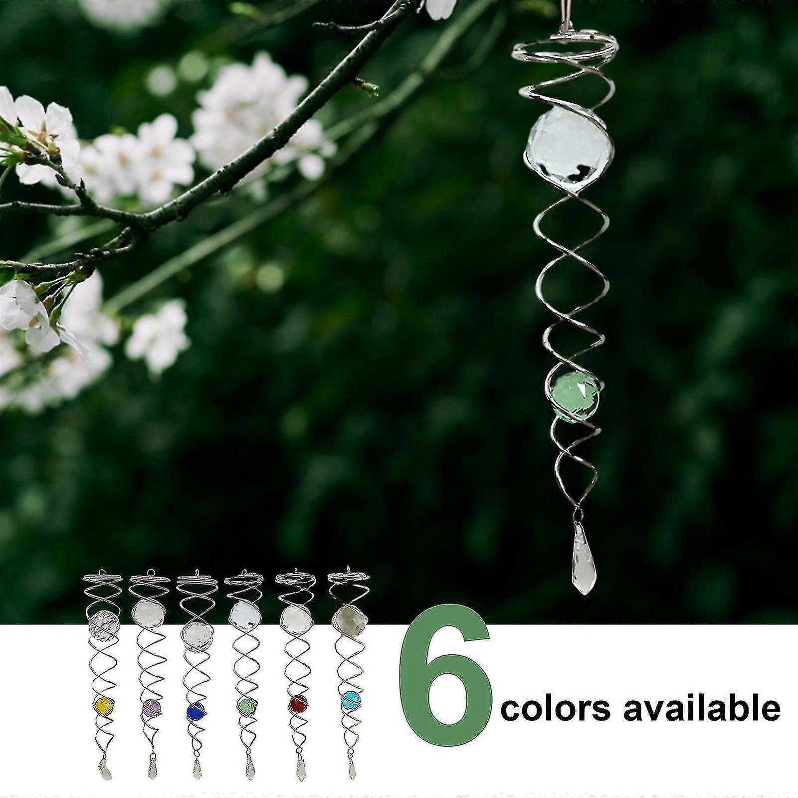 Decorative Spiral, Spiral Wind Spinner, 12 Inch Hanging Crystals Gazing ...