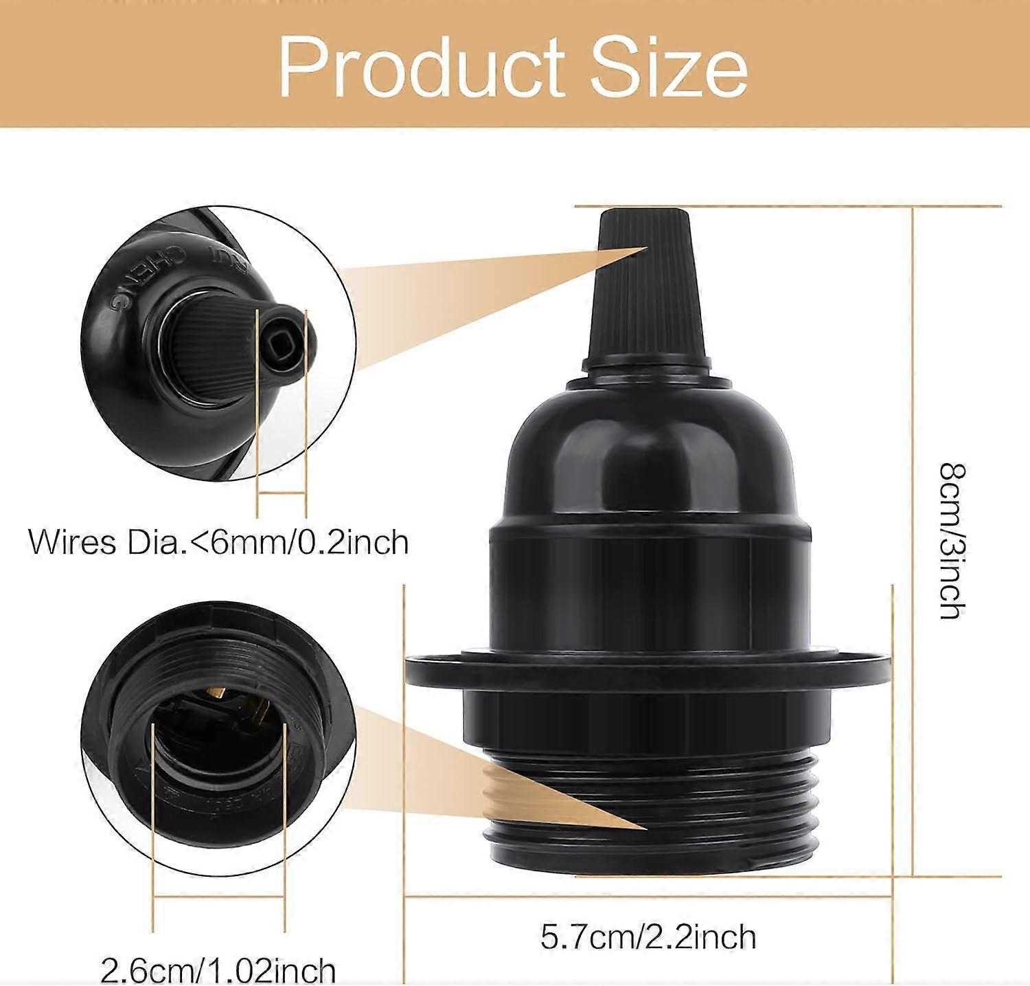 E27 Vintage Lamp Socket 7 Pieces E27 Bulb Socket Decoration 250V 4A ...