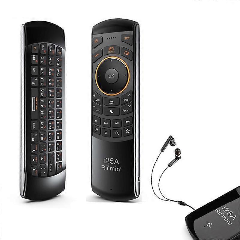 Rii i25A 2.4G Mini Wireless Keyboard Air Remote Mouse Fly Remote ...