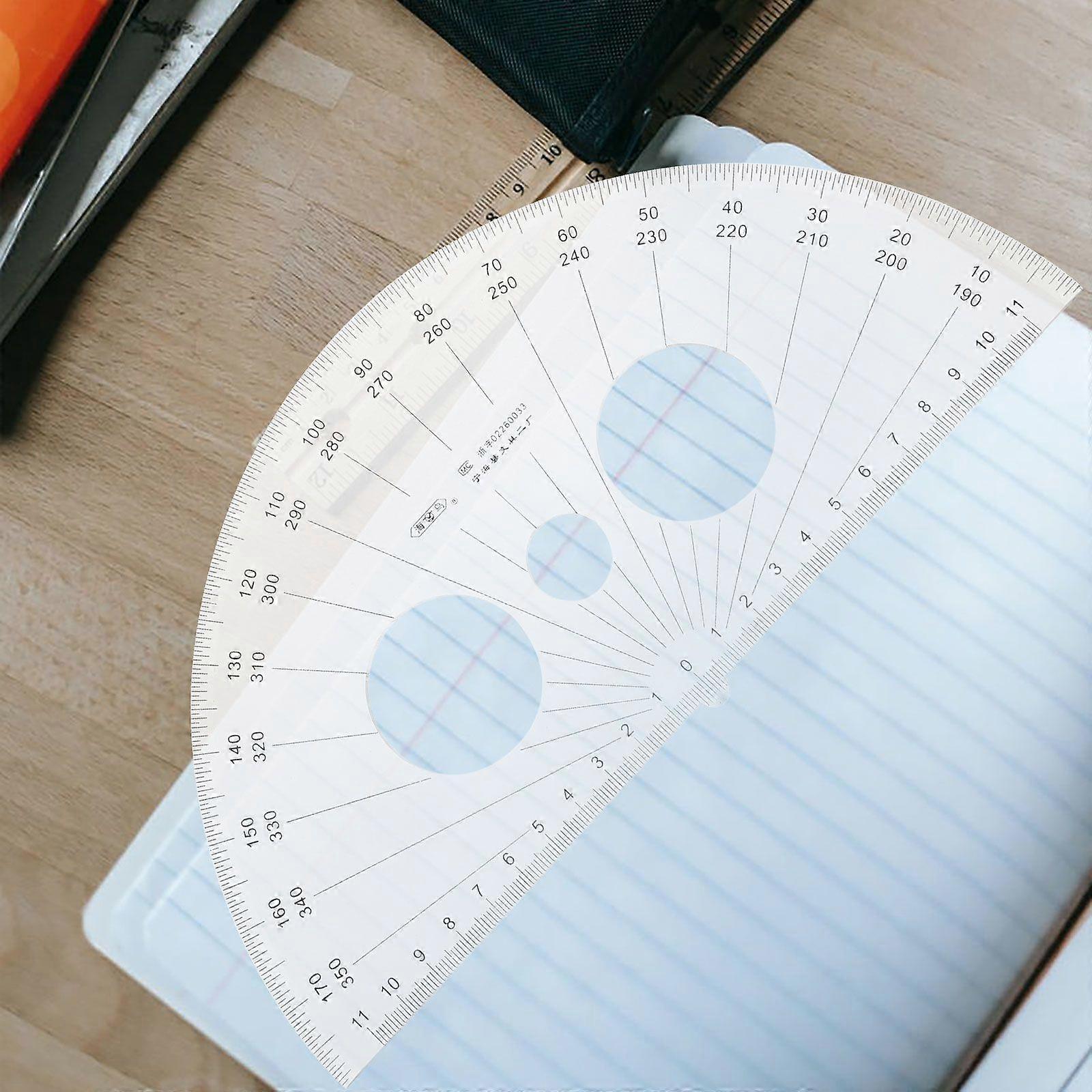Plastic Protractor 180 Degrees Math Protractor Half Circle Geometry ...