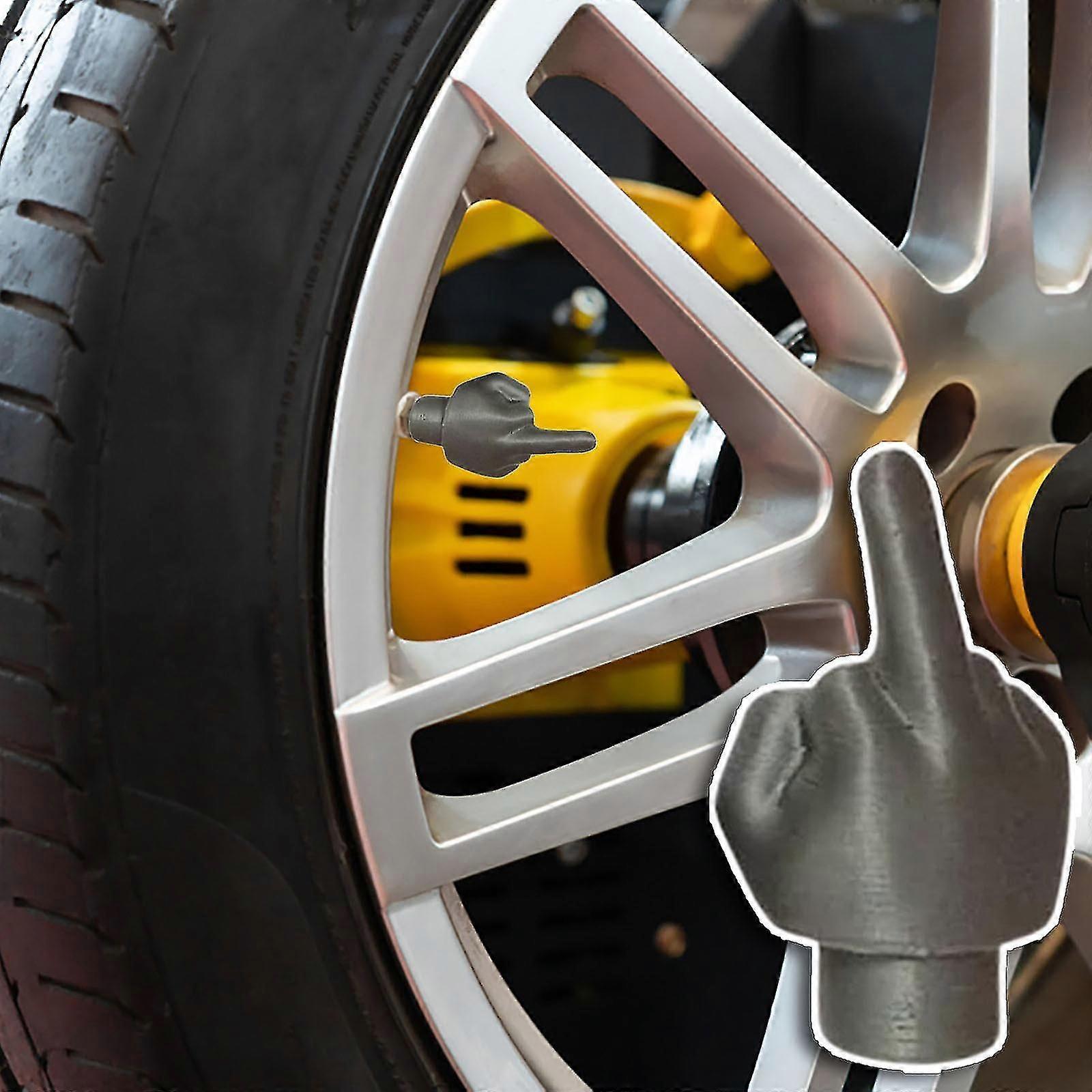 4pcs Funny Middle Finger Valves Cap,multi-color Prank Shaped Tire Caps ...