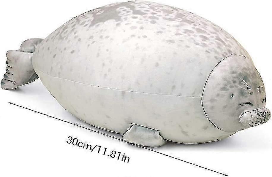 Blob Seal Pillow Cute Chubby Seal Plush Toy Stuffed Animals 30cm ...