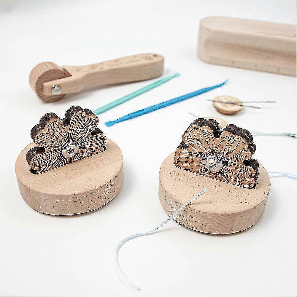 Wooden Flower Wool Line Thread Cutter Portable Line Cutter with Non ...