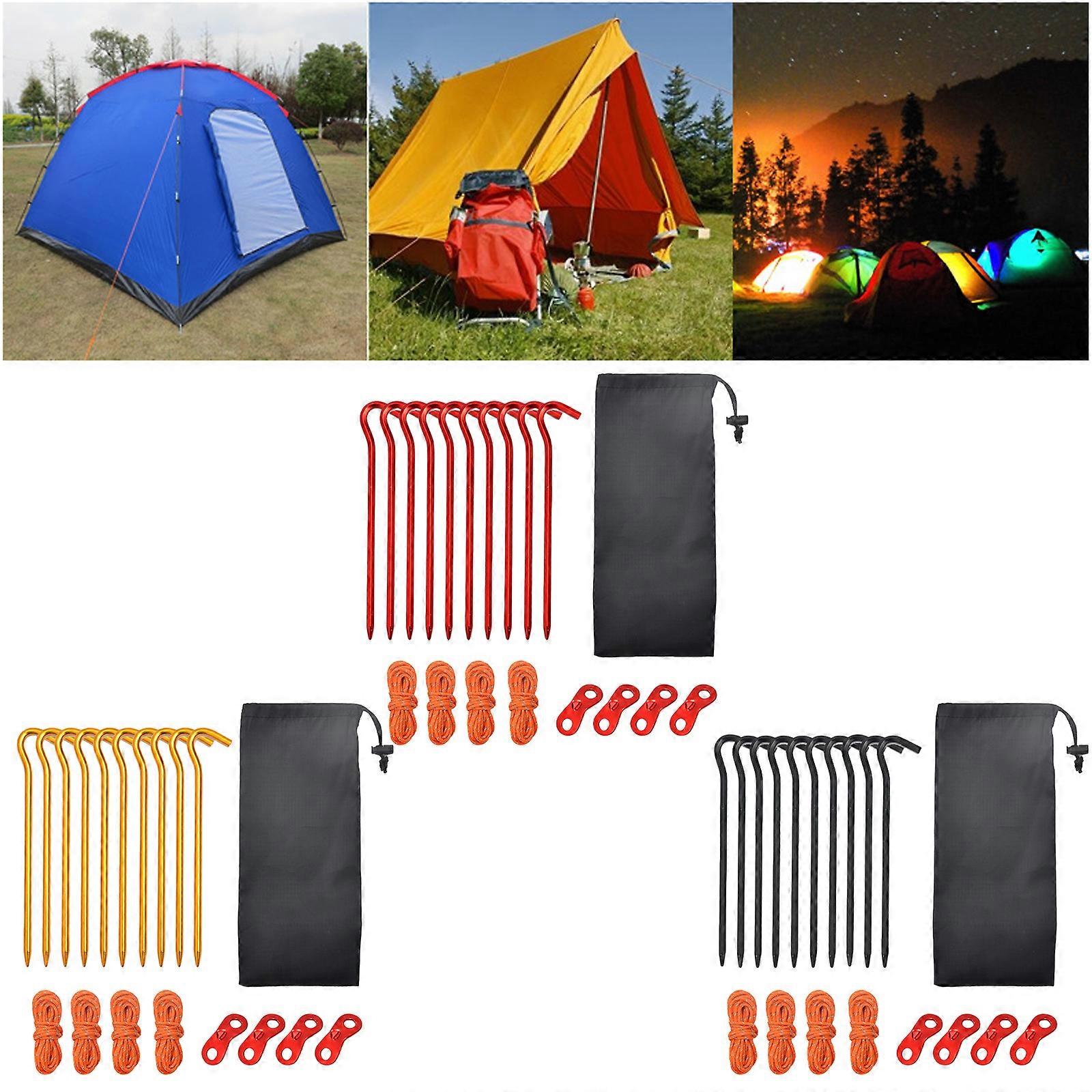 19lots Wind Resistant Stakes Portables Tent Pegs Multifunctional Beach ...