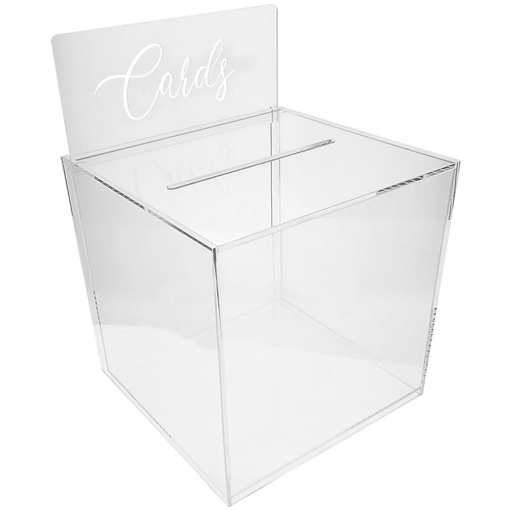 OnDisplay 10" Luxe Acrylic Clear Wedding Card Money Box w/Hinged Lid ...